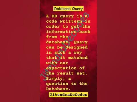 Database Query SQL Database Concepts #shorts #jitendra #jitendradecodes @JitendraDeCodes - YouTube