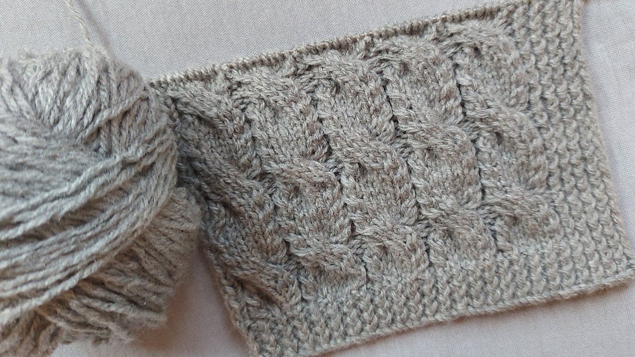 Braided Knitting Pattern For Gents | easy and simple | learn to knit - YouTube