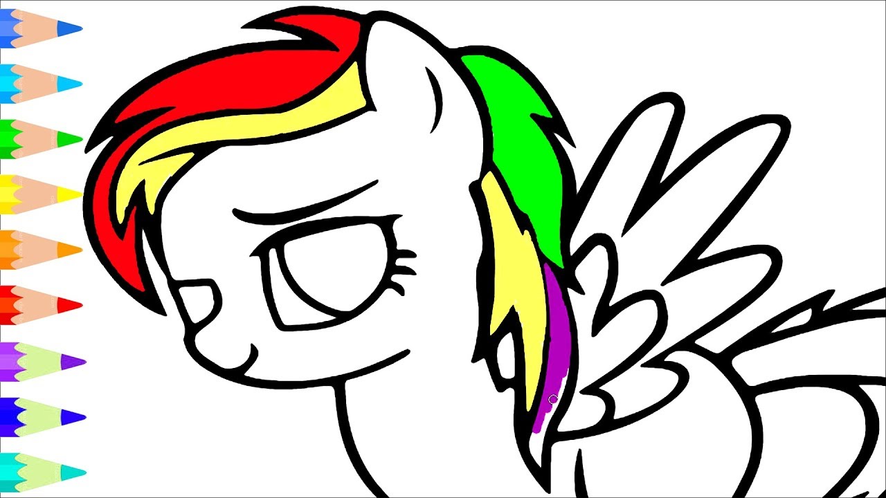 How To Draw Cute Little Pony & Fun Learn Colors With Baby Syringes ...