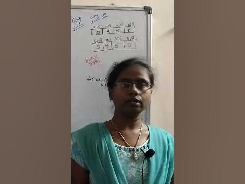 copying one array elements into another|C language in Telugu| - YouTube