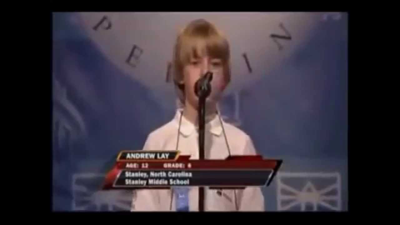 Kid Contestant Spells "Negus" at Spelling Bee - YouTube