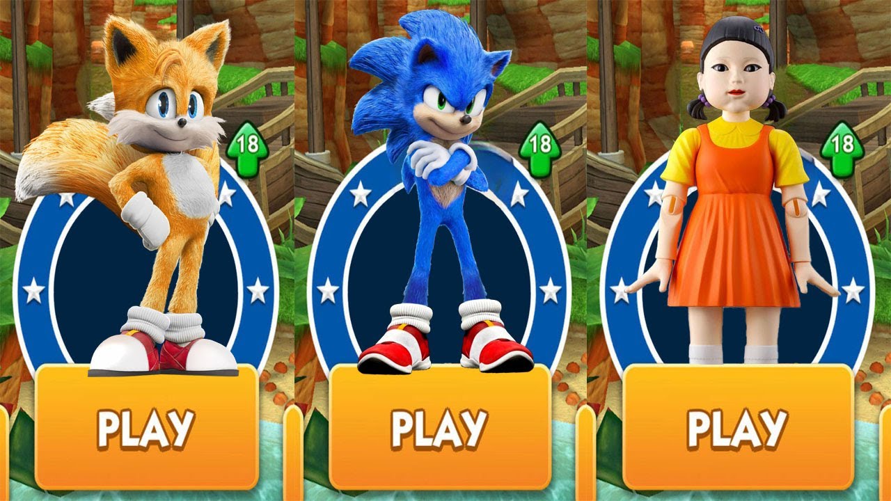 Sonic Dash vs Squid Game - Movie Sonic vs Movie Tails vs All Bosses ...
