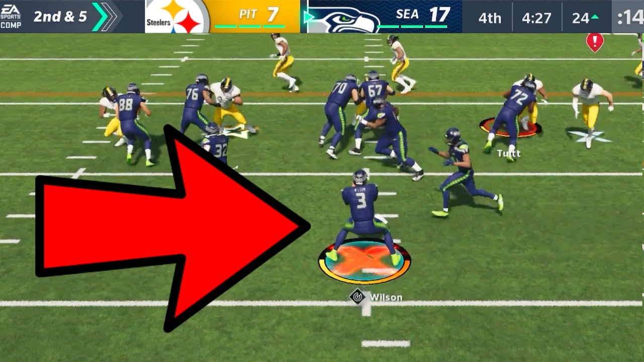 Russell Wilson BLITZ RADAR ACTIVATED! Steelers vs Seahawks Madden 21 ...