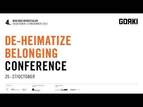 De-heimatize Belonging Konferenz 26.10. DE