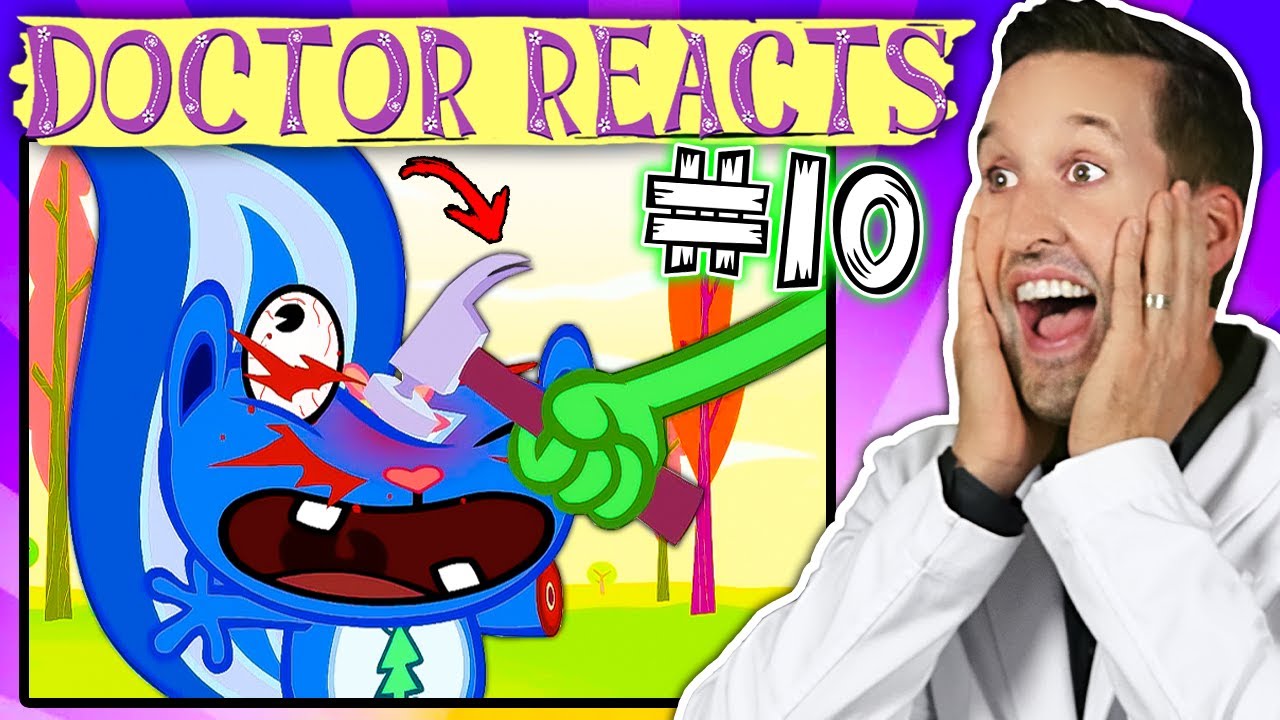 ER Doctor REACTS to Happy Tree Friends Injuries #10 - YouTube