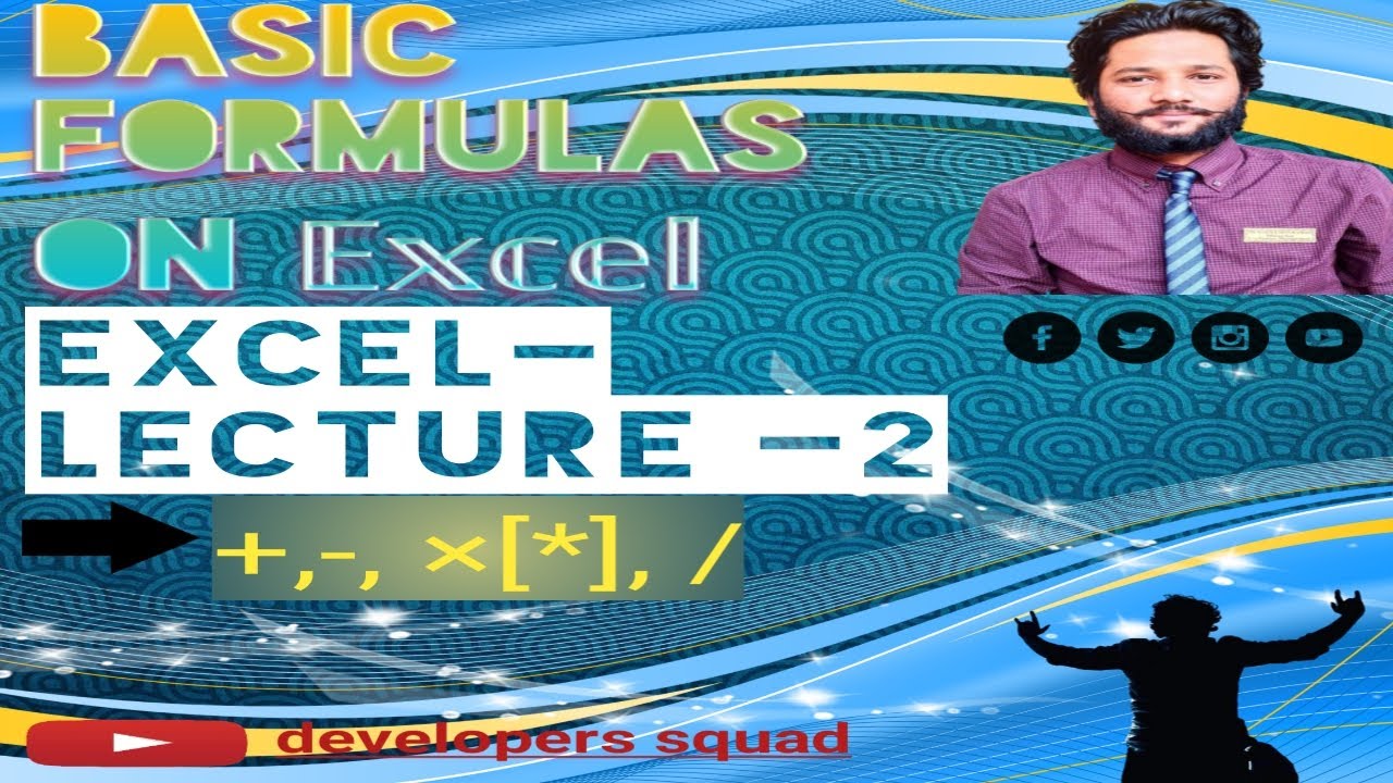 Basic Formulas of Excel | Lecture-2 | Basic mathematical Problem ...