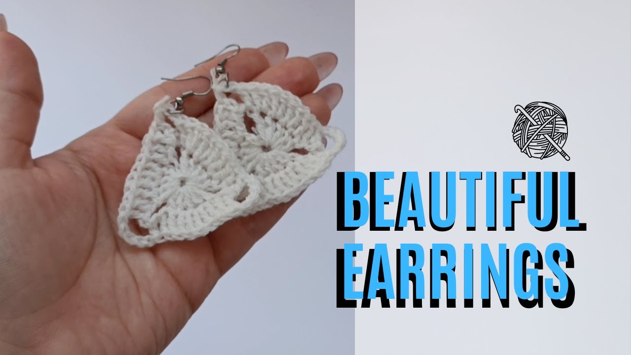 Easy crochet earrings tutorial - how to crochet beautiful earrings # ...
