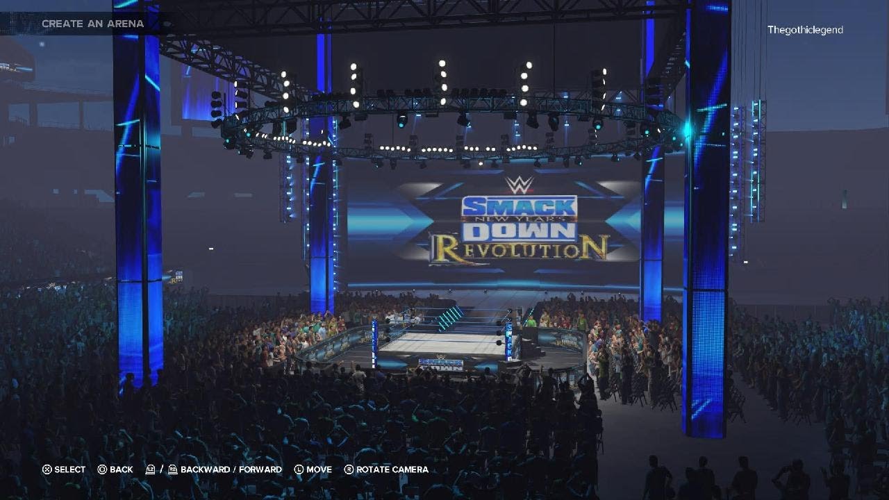 WWE 2K23: Custom Arena - WWE SmackDown New Year Revolution '24 - YouTube