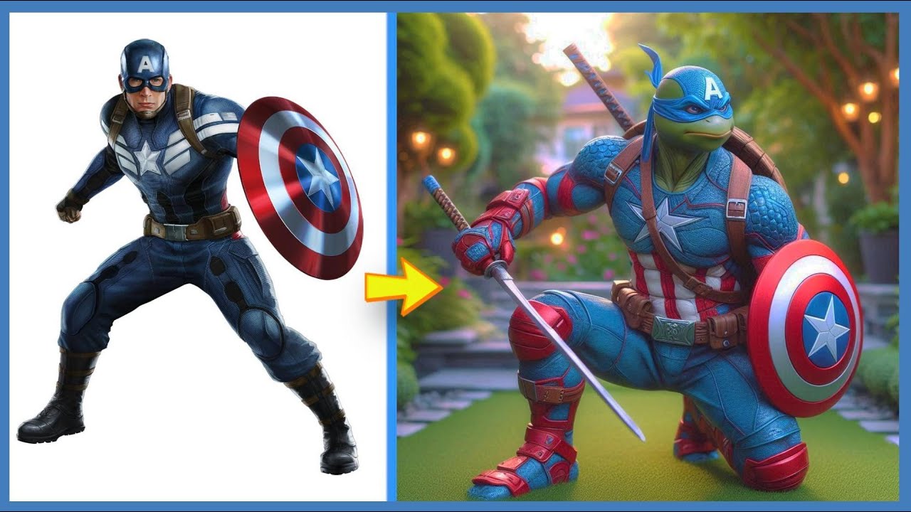 SUPERHEROES as TEENAGE NINJA TURTLES 💥 MARVEL & Dc - YouTube