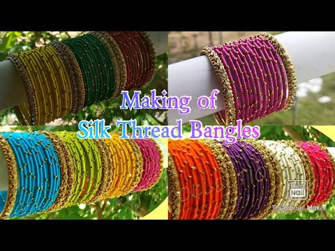 How to make silk thread bridal bangle set/ Silk thread bangles ...