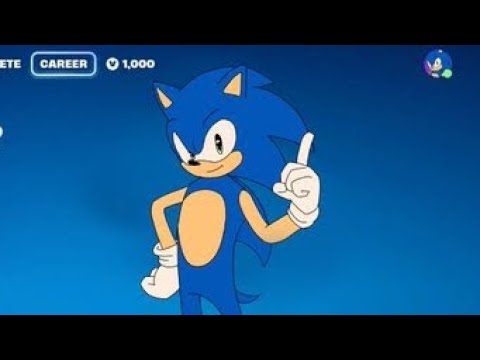Sonic the hedgehog X Fortnite first look in locker (WIP) - YouTube