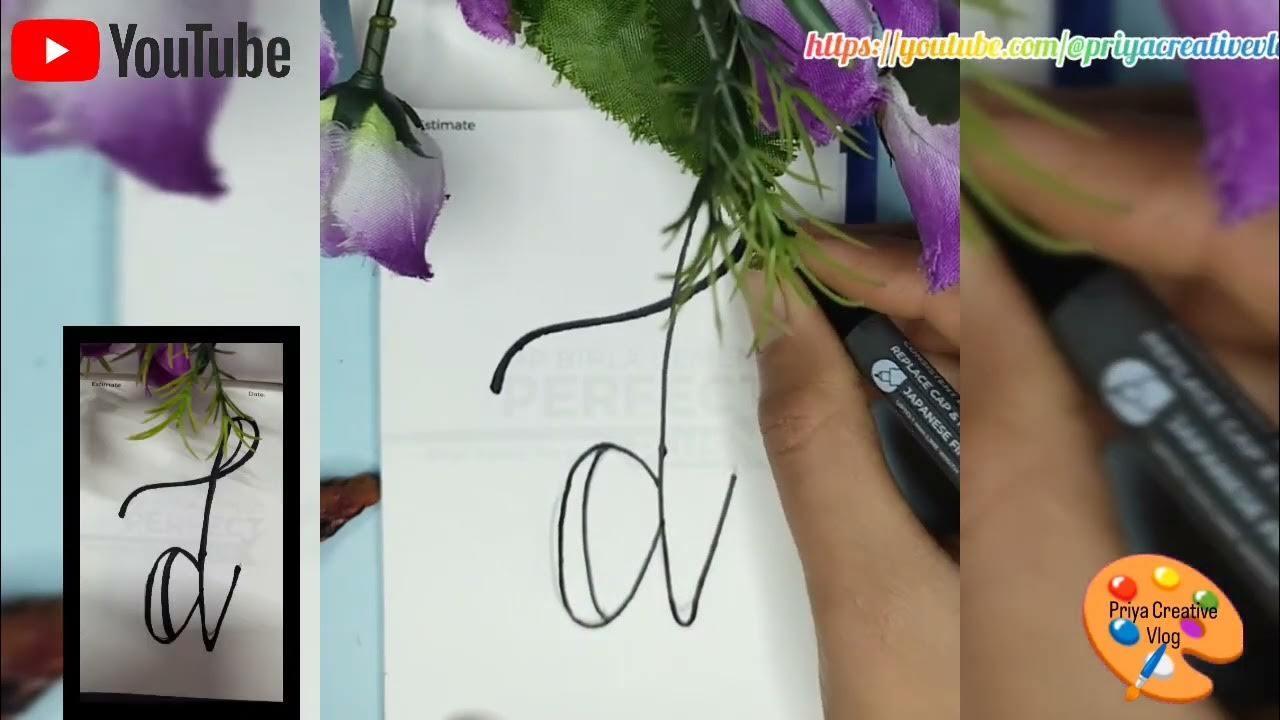 #How to draw a calligraphy small d Word Without Calligraphy Pen # ...
