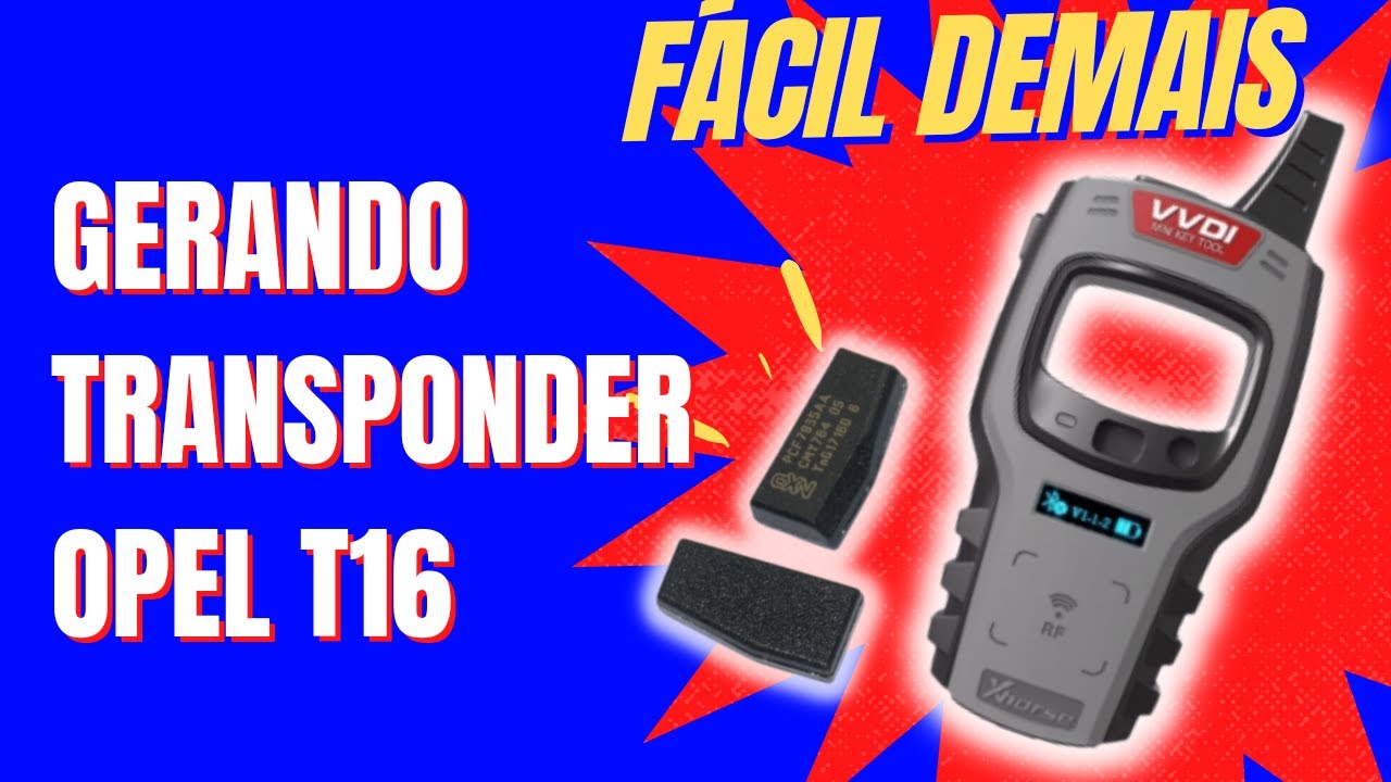 Como gerar Transponder T16 ID40 - YouTube