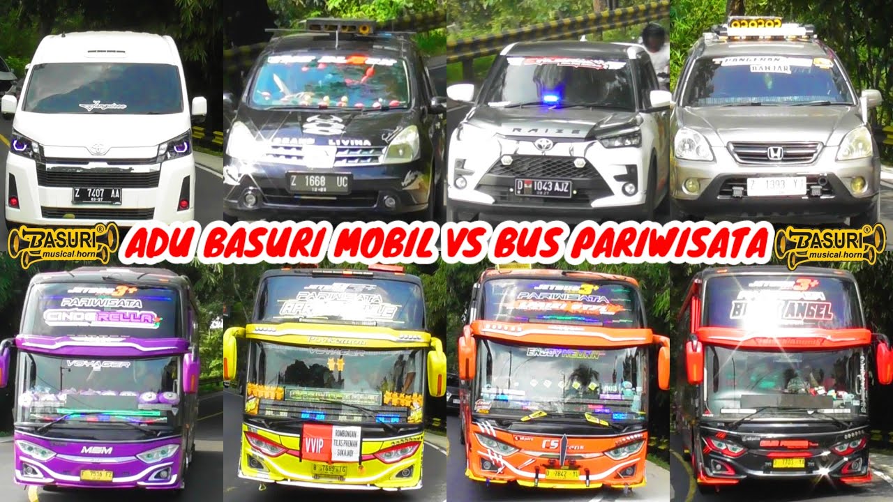 KOMPILASI KLAKSON MOBIL BUS BASURI CINDERELA,APRILIA STYLE,CS TRANS ...