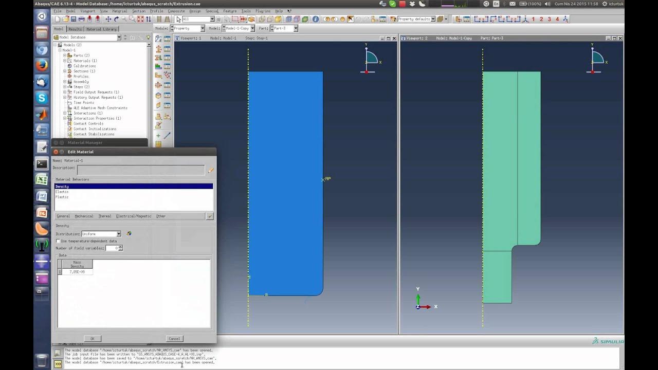 Abaqus Tutorial ALE Extrusion Adaptive Meshing - YouTube