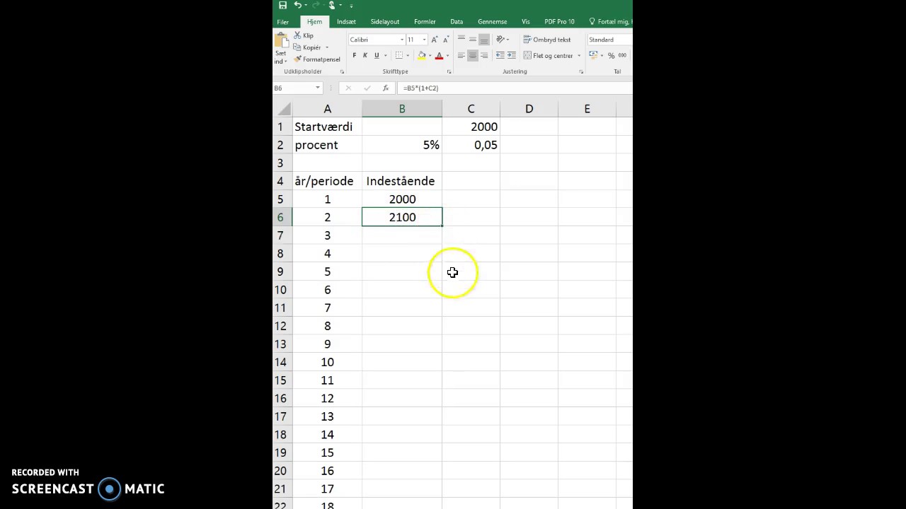 Procentvis stigning i Excel - YouTube