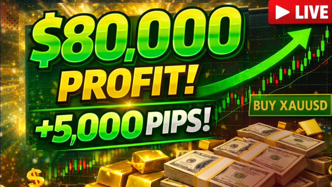 🚨LIVE GOLD TRADE 🚨 $80,000 Profit on XAUUSD | +5000 Pips Running (Real ...