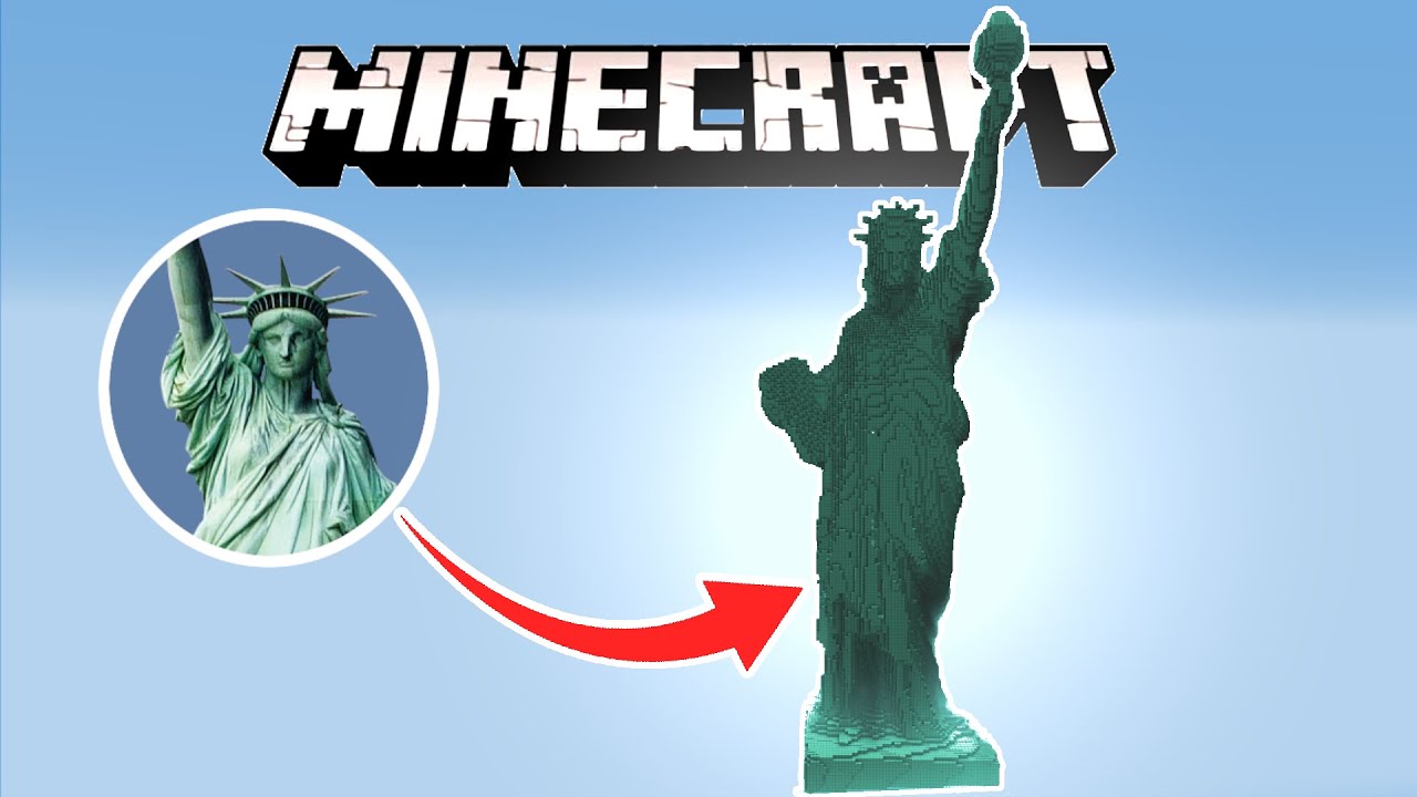 Building The Statue Of Liberty in Minecraft - YouTube