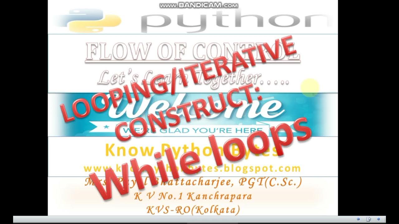 Flow of Control:WHILE LOOP - YouTube