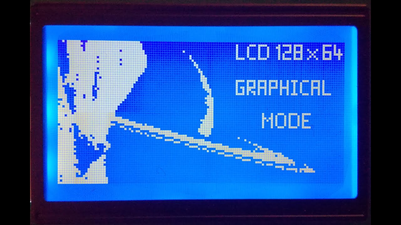 [Z80 computer] Displaying on a LCD 128 x 64 pixels - YouTube