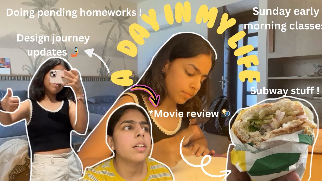 Sunday with this Design aspirant ! | Lots of work | Early morning class ...