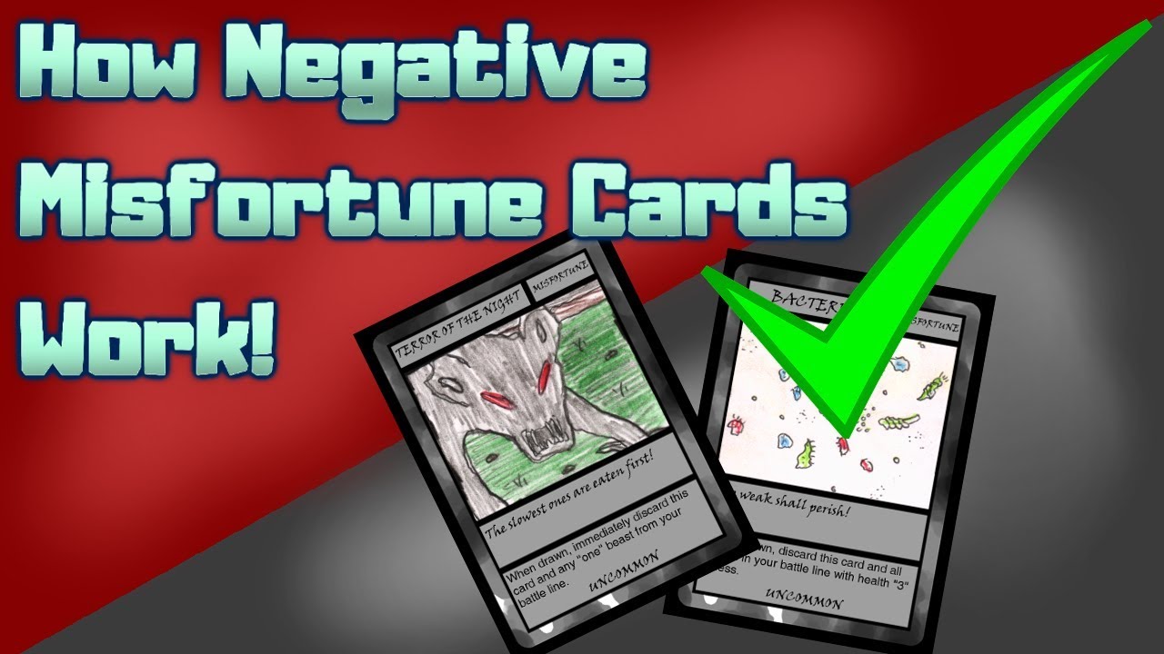 How Negative Misfortune Cards Work! | Savage Beasts: The Card Game ...