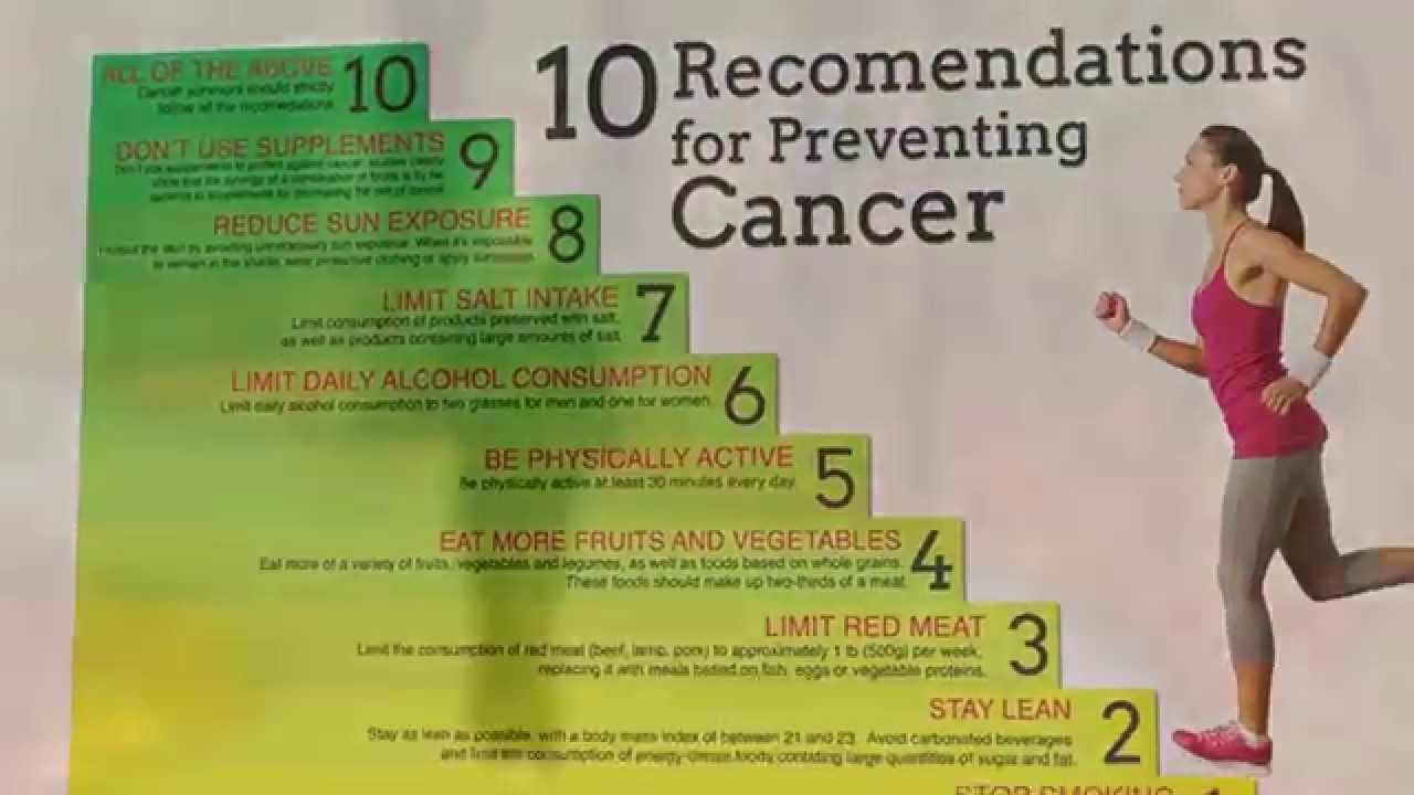 Preventing Cancer - 10 recommendations to reduce the risks - YouTube