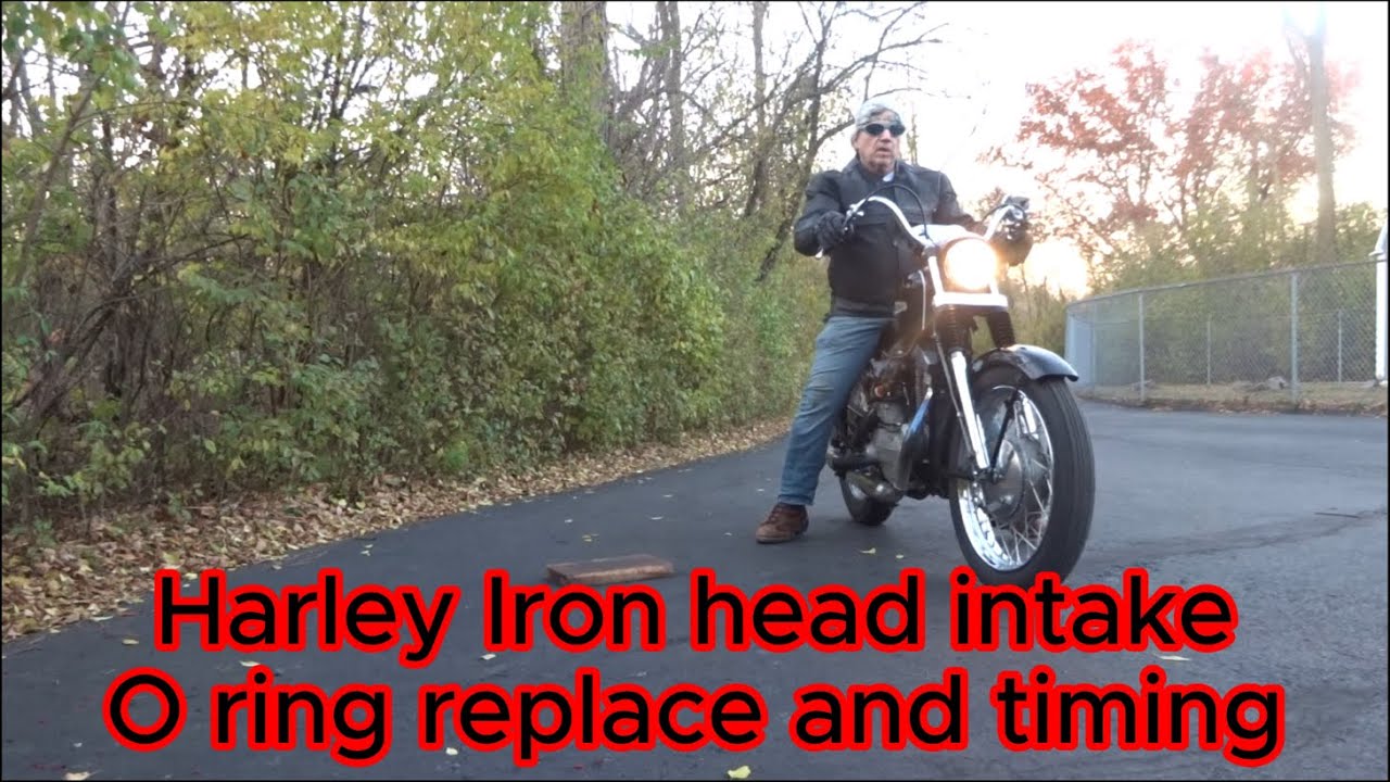Harley iron head Sportster XLCH intake O ring replacement and magneto ...