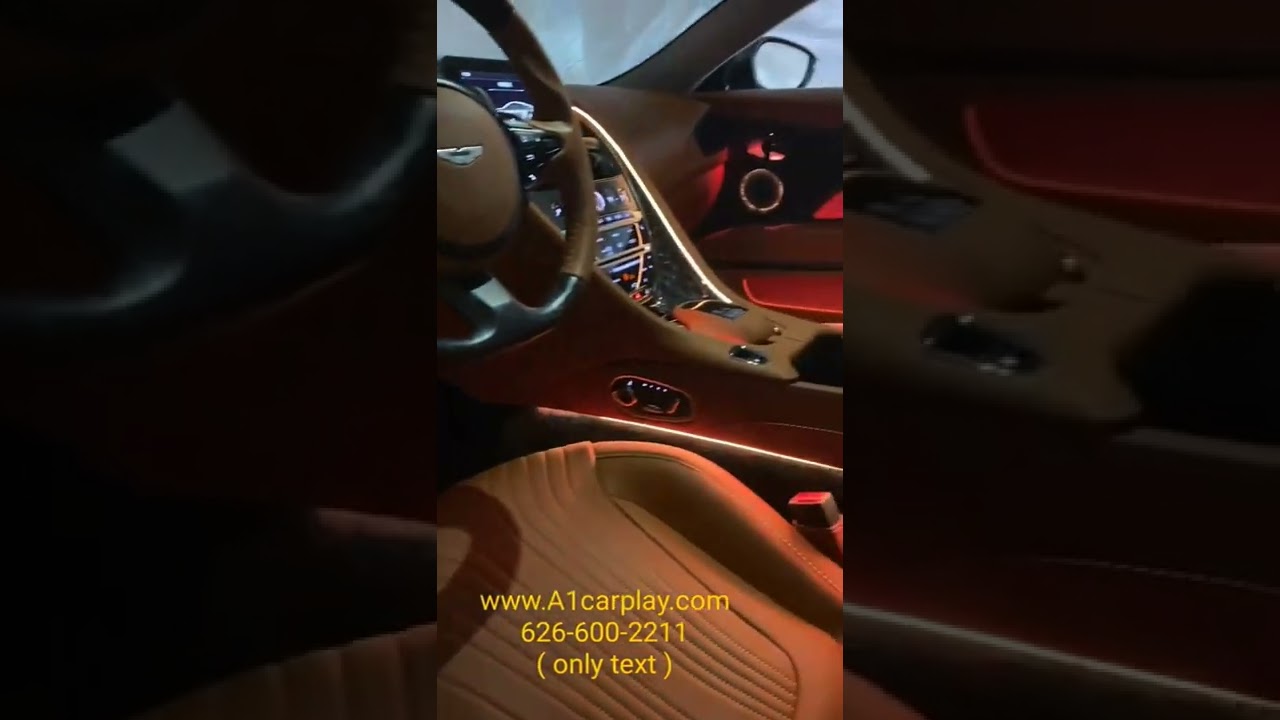 Aston Martin DB11 upgrade retrofit Install ambient light. - YouTube