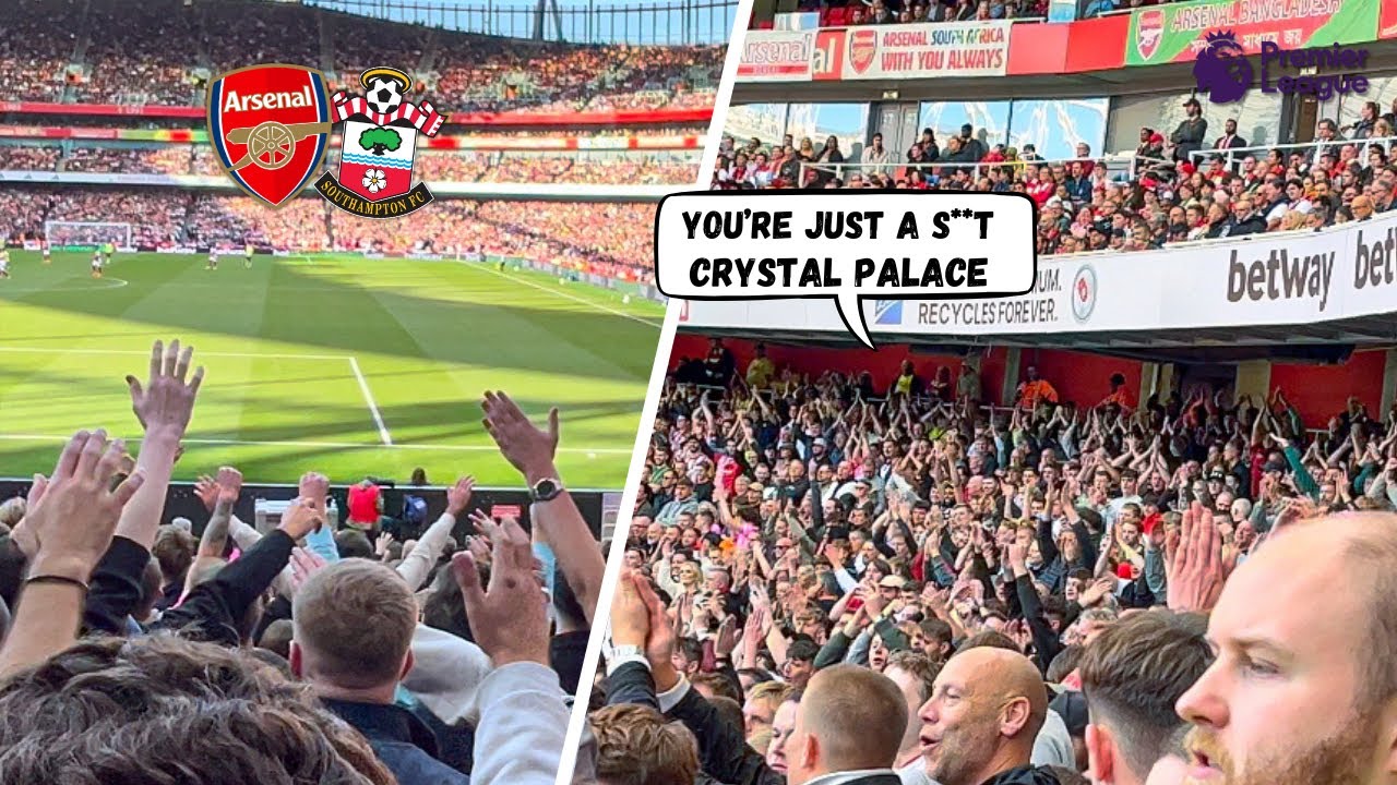 Southampton Fans Mocking the ‘Arsenal Ultras’ - YouTube
