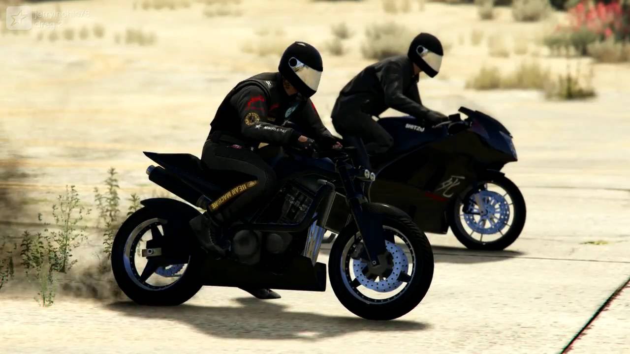GTA 5 Dinka Akuma VS. Shitzu Hakuchou Drag Bike (Rockstar Editor ...