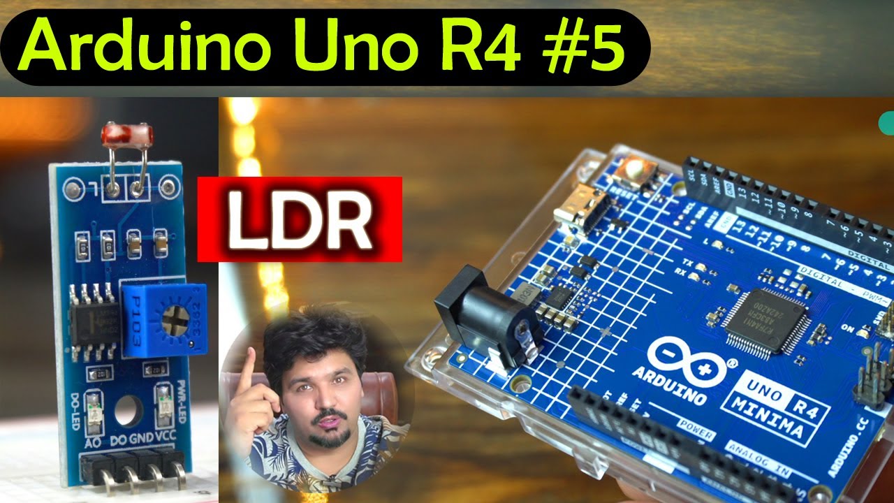 LDR with Arduino Uno R4 in Hindi Urdu, Light Dependent Resistor, Arduino Tutorial for beginners ...