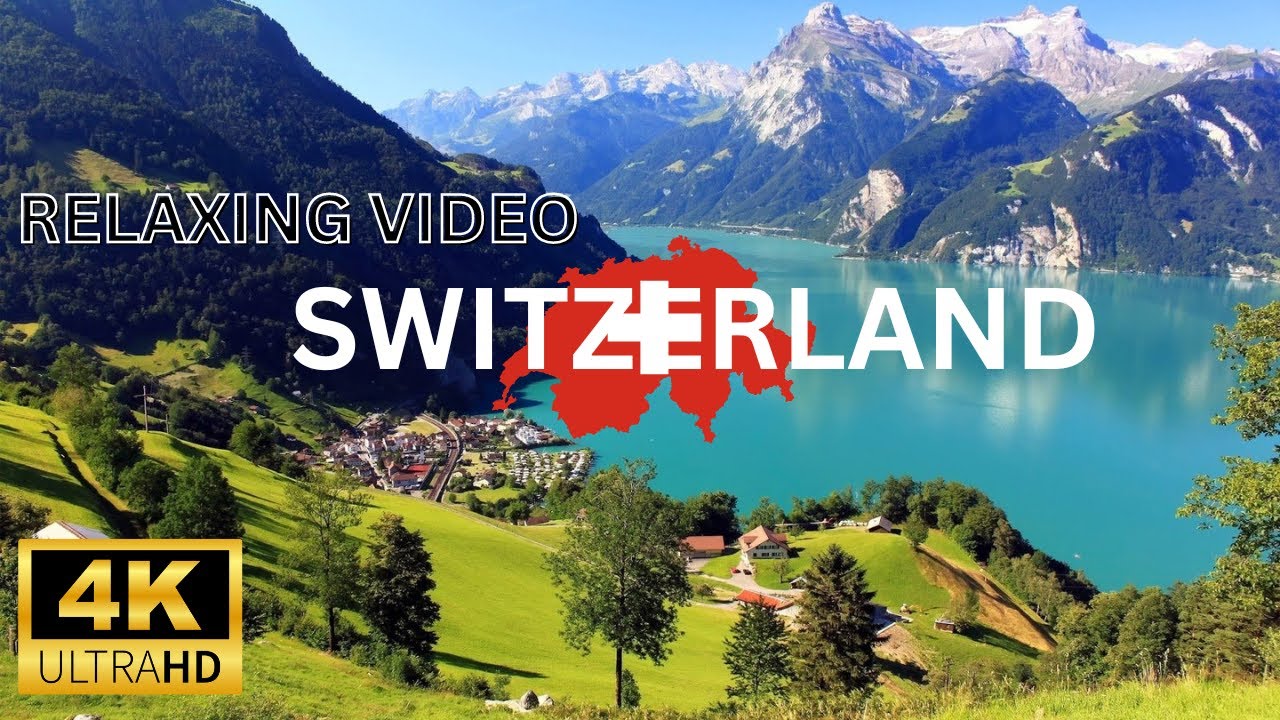 FLYING OVER SWITZERLAND (4K UHD) - Relaxing Music Along With Beautiful ...