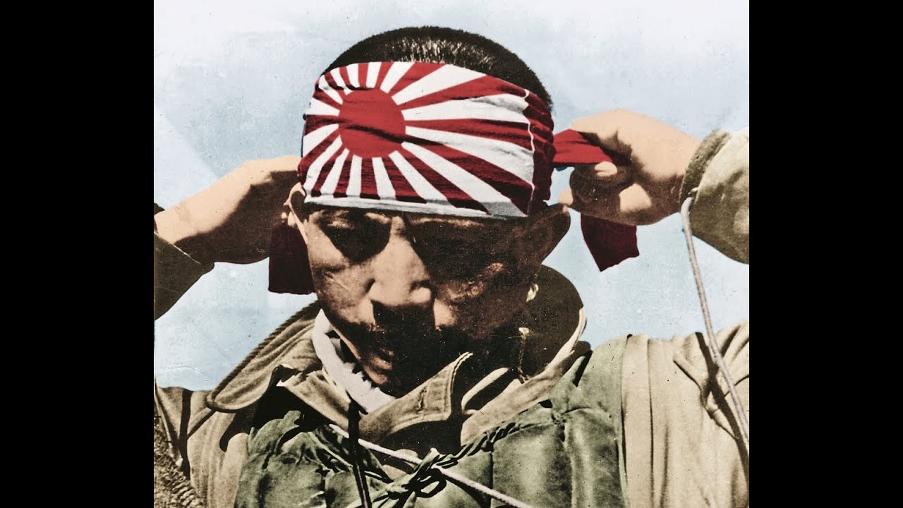 WW2 Kamikaze real footage with rising sun background music by kiyoshi ...