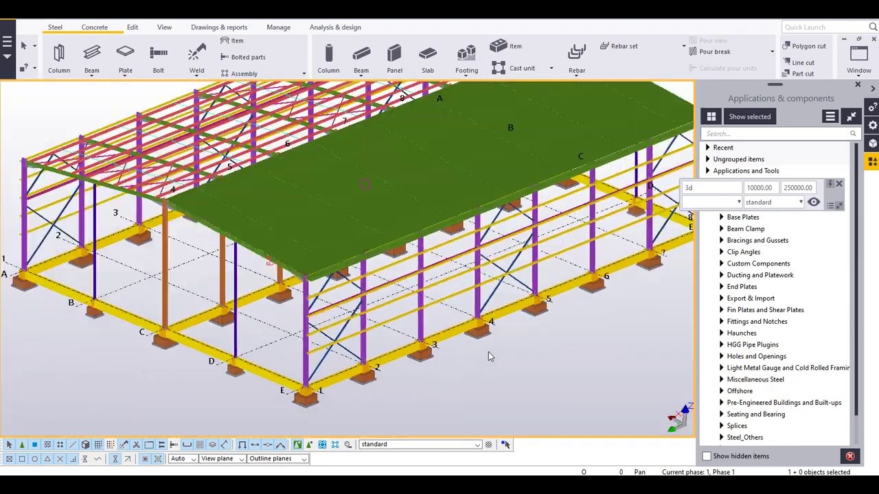 14-Draw Cladding in Tekla Structure||رسم التغطيات على برنامج التكلا ...