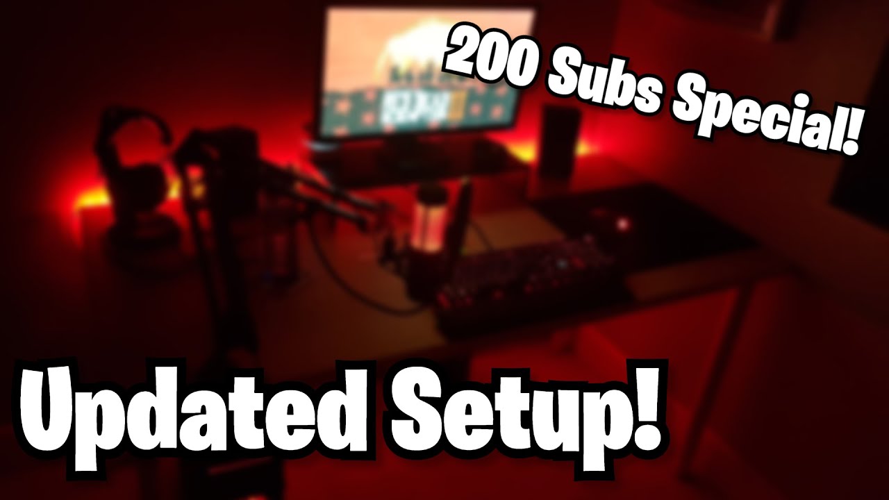 Updated Gaming Setup Tour *200 Subscriber Special* - YouTube