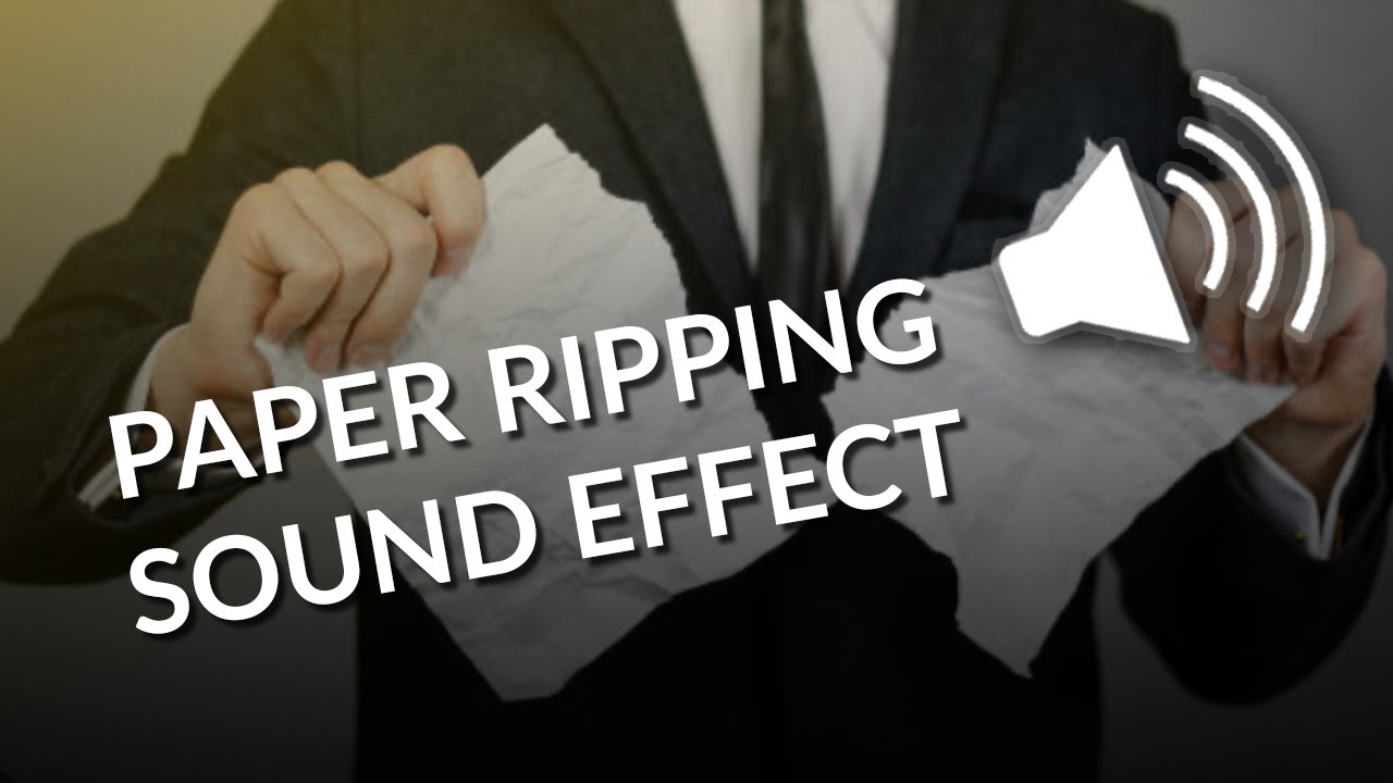 Paper Ripping Sound Effect - YouTube