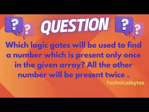 Logic gate to use to find unique number in array with specific manner input - YouTube