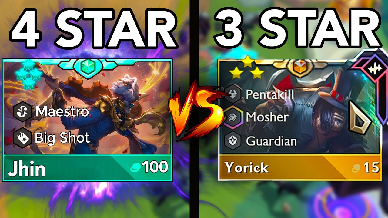 4 Star Jhin Vs 3 Star Yorick ⭐⭐⭐⭐ Tft Set 10 Youtube