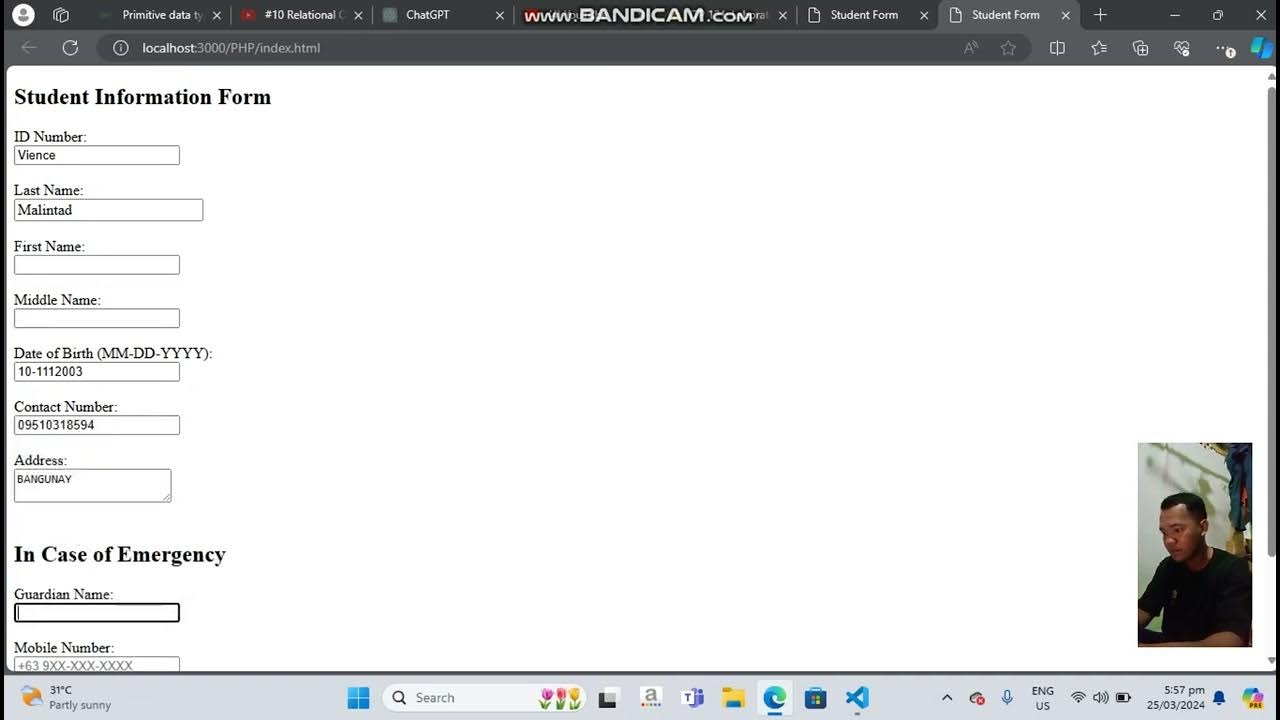 PHP Form handling - YouTube