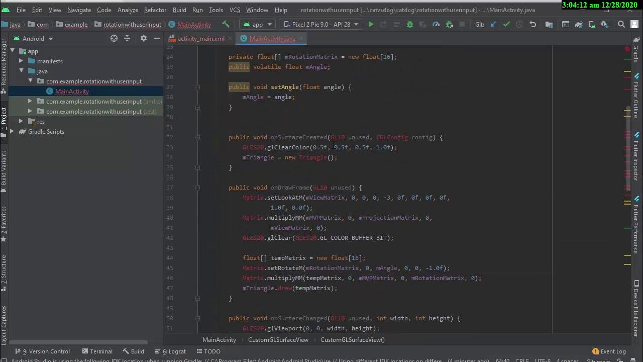 【ANDROID STUDIO】 opengl rotation with user interaction or input - YouTube