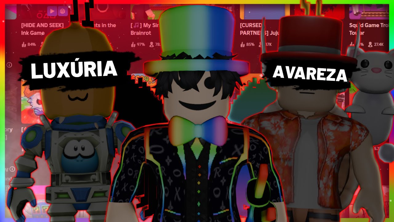 Os 7 pecados capitais como jogos no Roblox... - YouTube