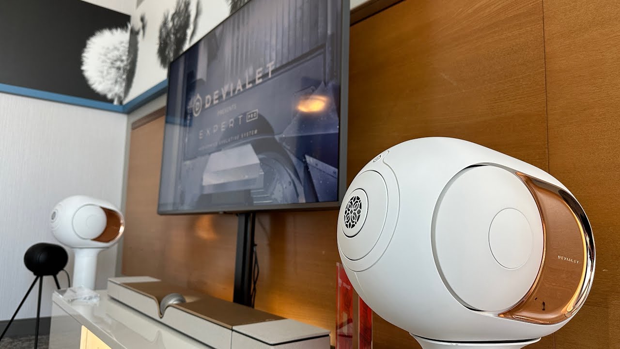 Devialet 22-carat Rose Gold Phantom 1 & Gold Leaf Dione Axpona 2023 - YouTube