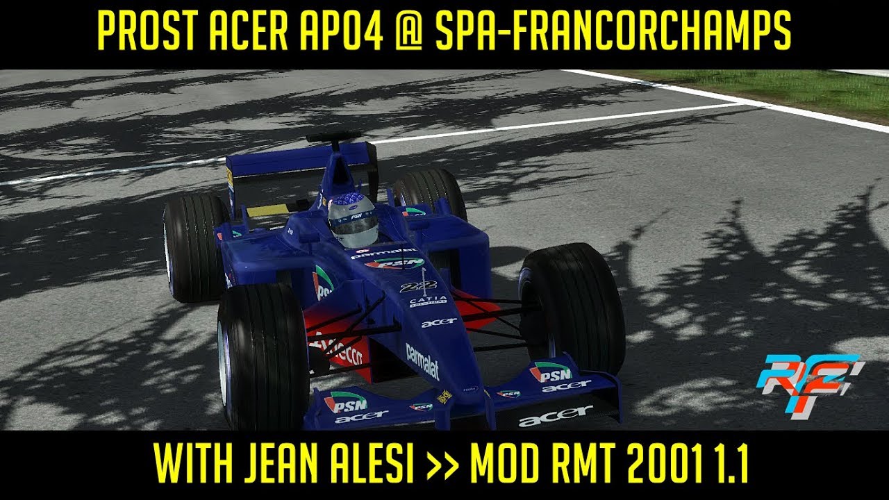 [rFactor2] Prost-Acer AP04 @ Spa-Francorchamps with Jean Alesi Mod RMT ...