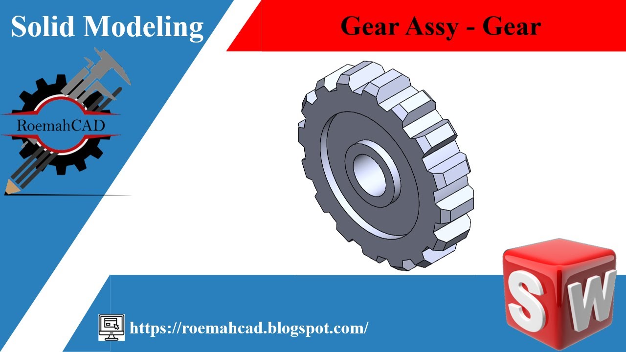 Make Simple Gear - SolidWorks - YouTube