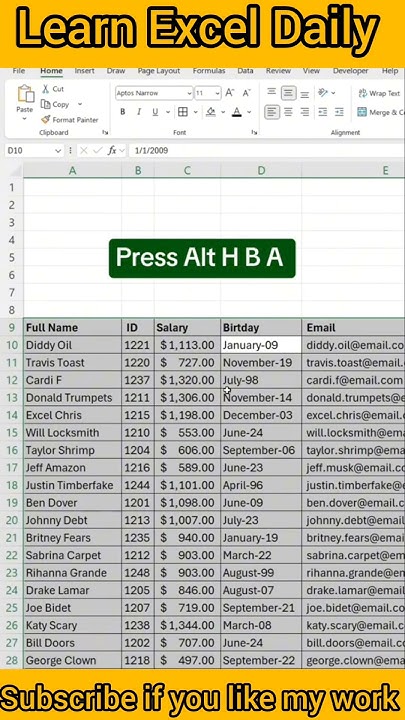 Formatting in Excel | Job interview Excel #excel #exceltips - YouTube