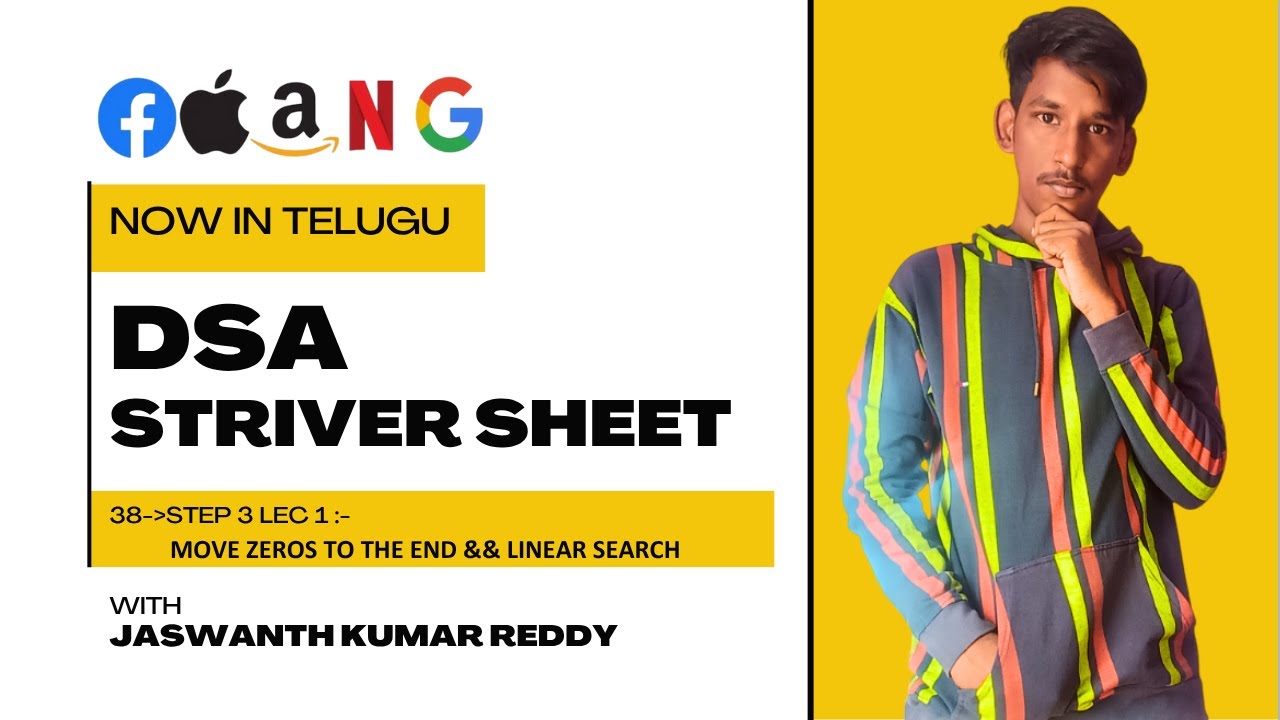 DSA STRIVER SHEET IN TELUGU | MY STORY & JOURNEY | DSA TELUGU | DSA PYTHON | DSA TELUGU - YouTube