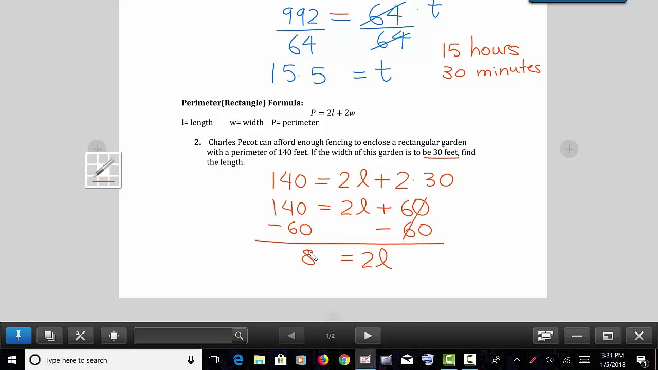 Section 9.5 Formulas and Problem Solving - YouTube