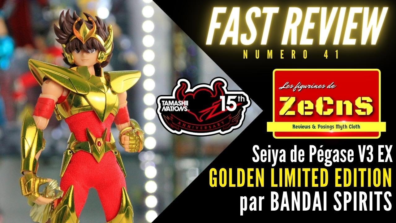 Saint Seiya Myth Cloth - ZeCnS Fast Review - Seiya de Pégase V3 EX Golden Limited Edition ...