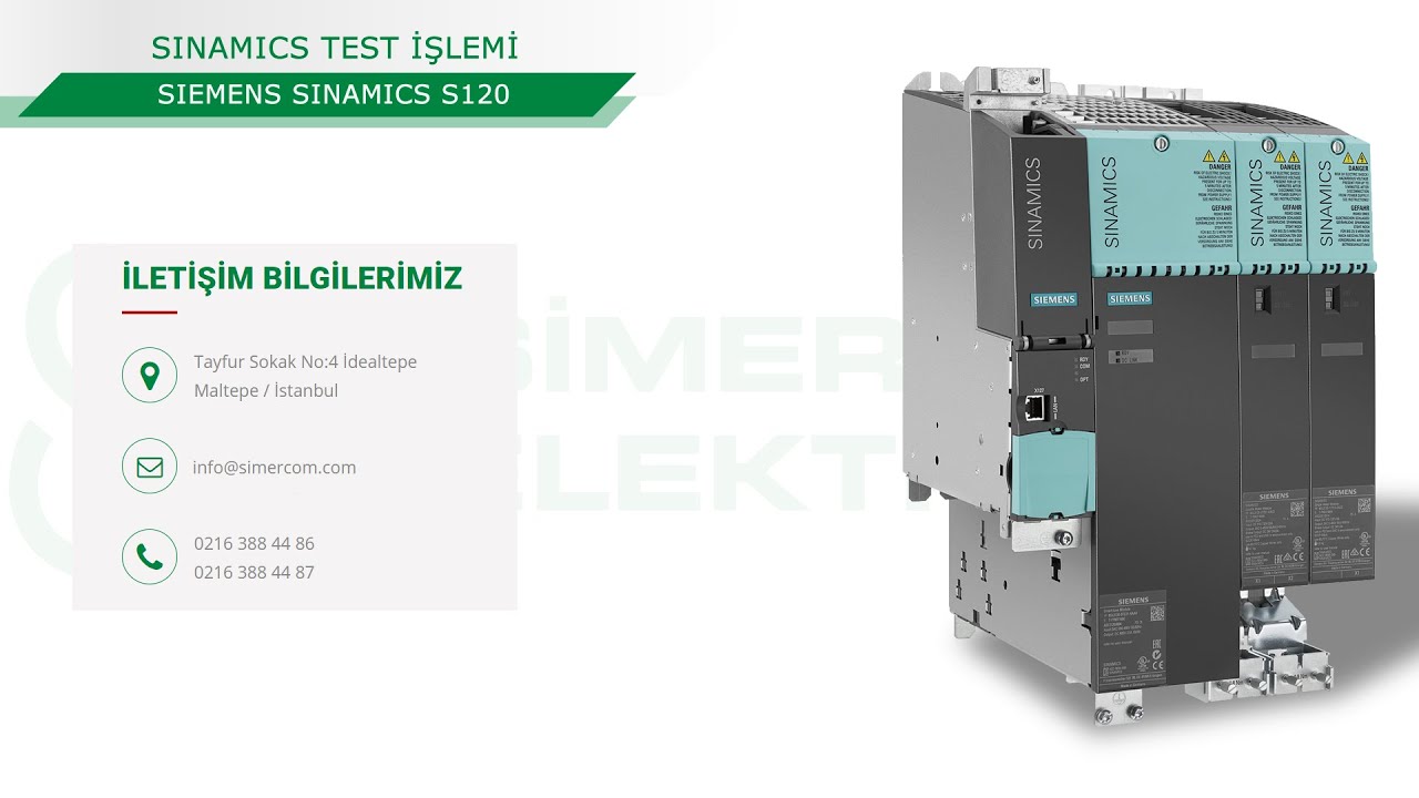 Siemens Sinamics S120 Test İşlemi - YouTube
